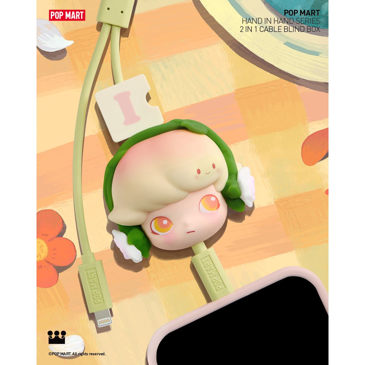 Dây Sạc Hand In Hand Series-2 In 1 Cable Blind Box POP MART 6931571082