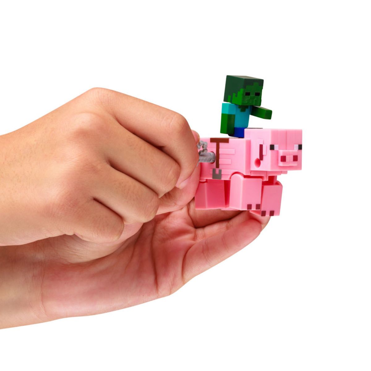 Đồ Chơi Minecraft Dây Cót Baby Zombie Cưỡi Heo MINECRAFT PMI PIG/MC101