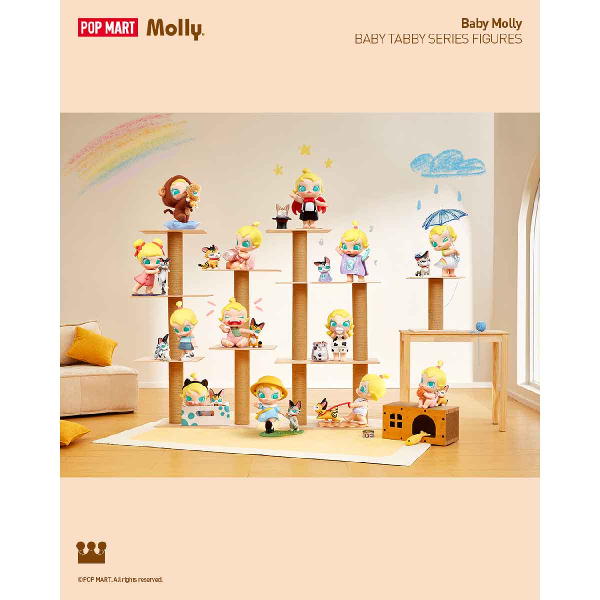 Mô Hình Baby Molly & Baby Tabby Series Figures POP MART 6931571082925