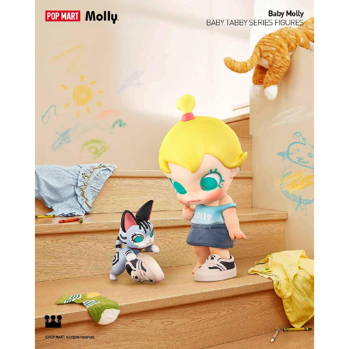 Mô Hình Baby Molly & Baby Tabby Series Figures POP MART 6931571082925