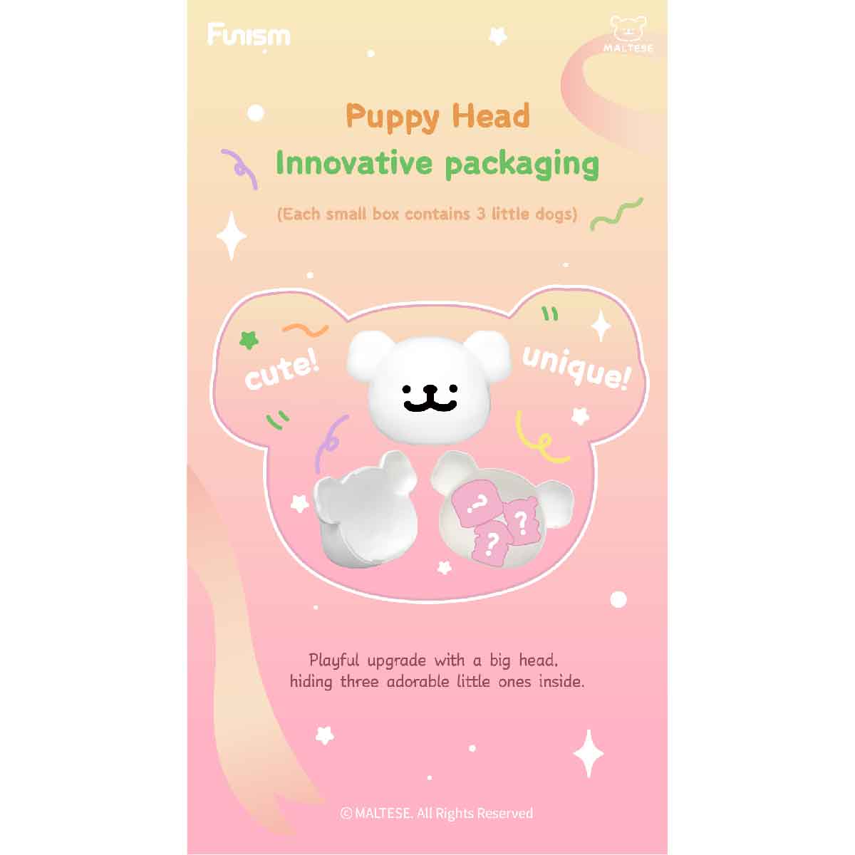Mô Hình Maltese Sweet Box Series Puppy Face FUNISM MX2084