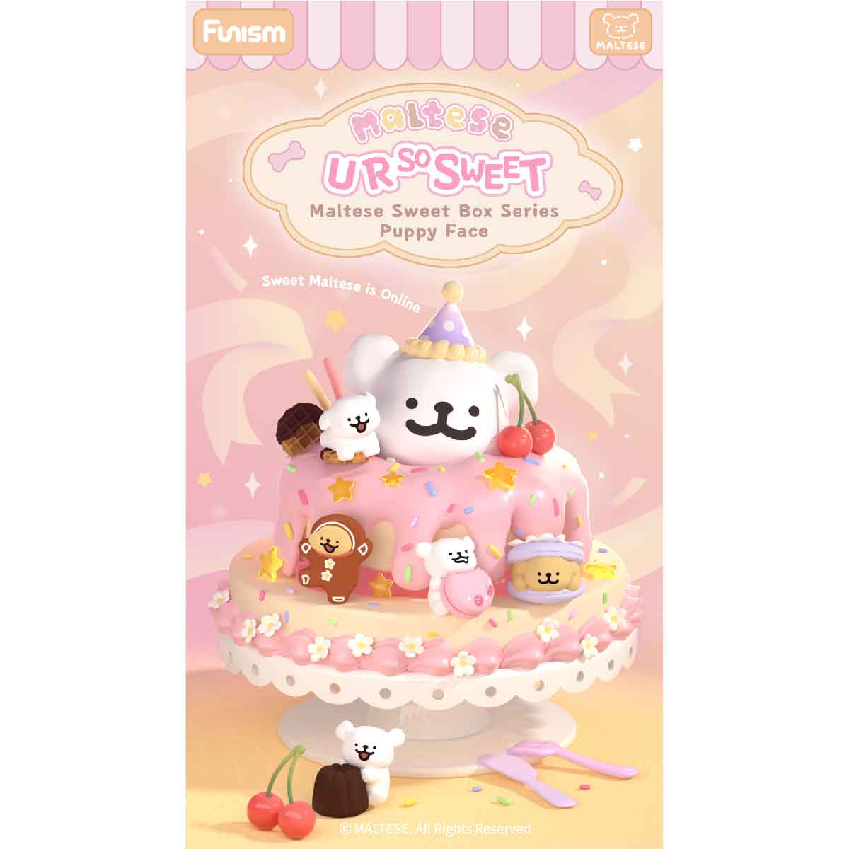 Mô Hình Maltese Sweet Box Series Puppy Face FUNISM MX2084